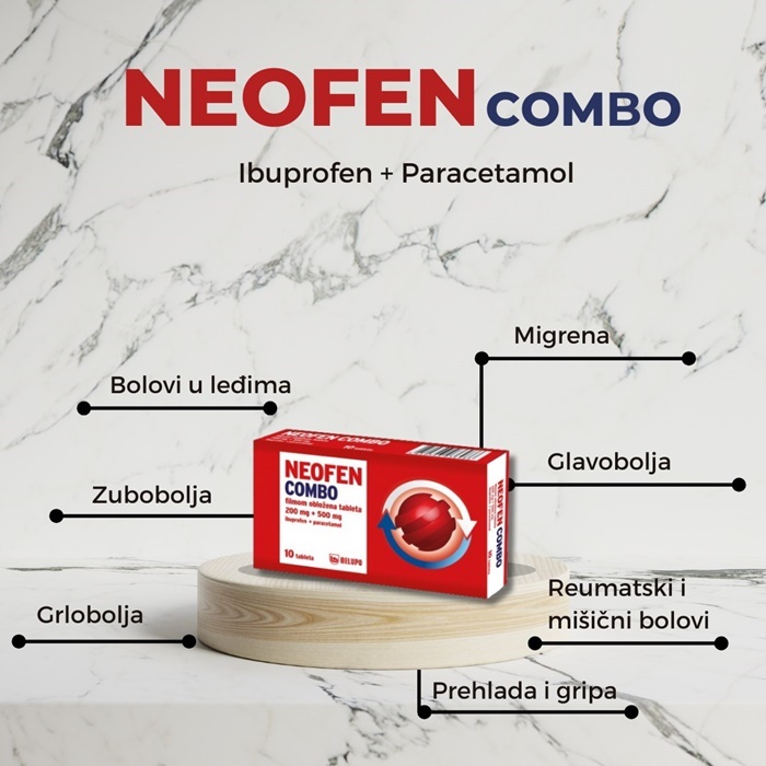 NEOFEN COMBO: Ujedinjena moć ibuprofena i paracetamola za olakšanje ...